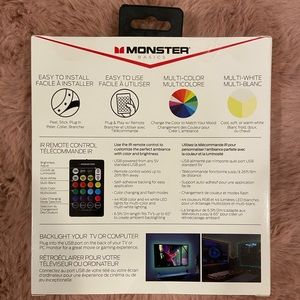Other | Monster 65ft2m Multicolour Usb Led Light Strip For Backlight Tv ...